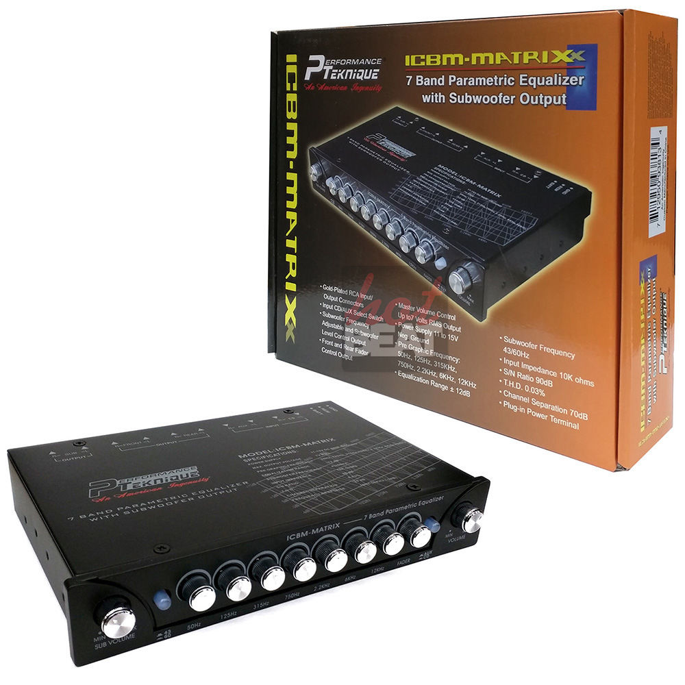 Performance Teknique ICBMMATRIX 7 Band Parametric Equalizer EQ w/ Sub ...