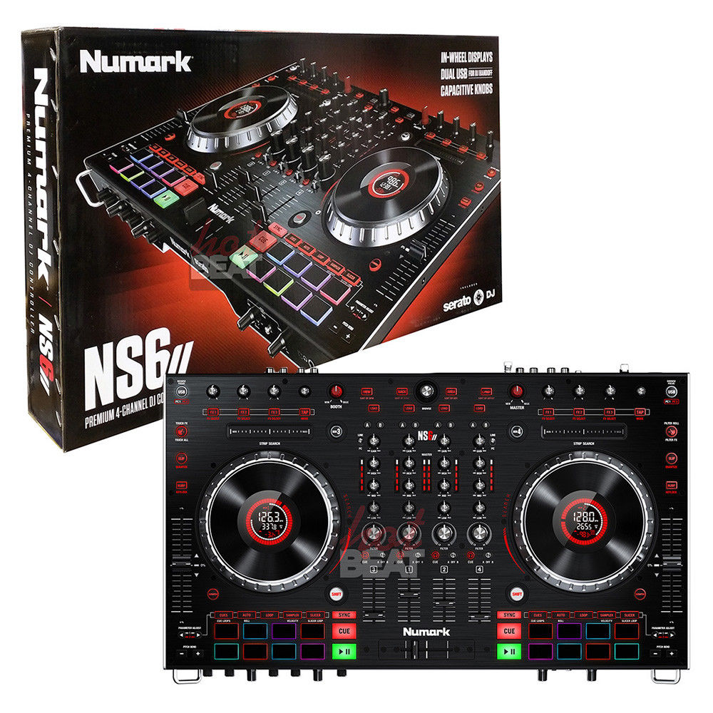 Numark NS6II Premium 4-Channel DJ Controller USB SeratoDJ 067676218781 ...