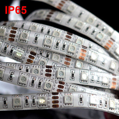 ProX X-S5050-60RGB-W Roll of 300 SMD 5050 LED RGB IP65 16Ft 5 Meter 12 ...