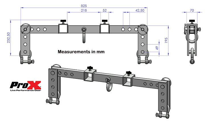 ProX XT-AC582B Fenix Stand Mount for Hercules Line-Array Lift Systems ...
